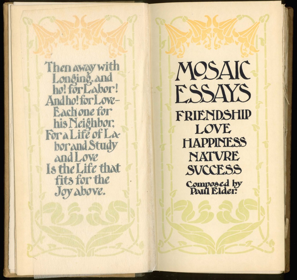 Mosaic Essays – Paul Elder & Company